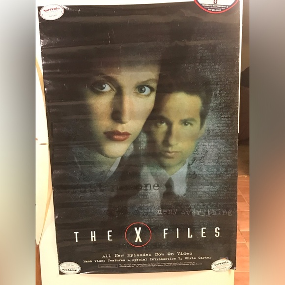 Art | The Xfiles Poster Video Release Vintage David Duchovny Gillian ...